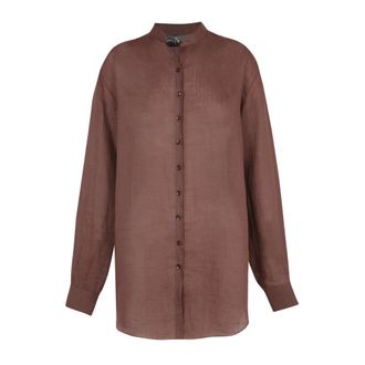Cortana Ramie Blush Shirt - - Blouses & Shirts - Damen - Braun - S