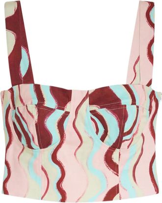 Isolda haut Paraíso à col carré - Rose