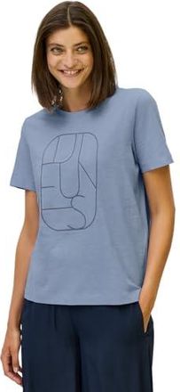 Cecil 3227073 T-Shirt avec Illustration, Bleu Montagne, XL Femmes