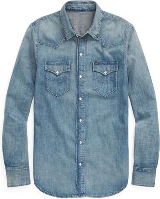 Ralph Lauren Jeanshemd in Washed-Optik in