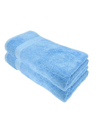 Julie Julsen Bio Saunatuch-Set, 2 Saunatücher in 32 Farben erhältlich weich und saugstark Himmelblau 80x200 cm