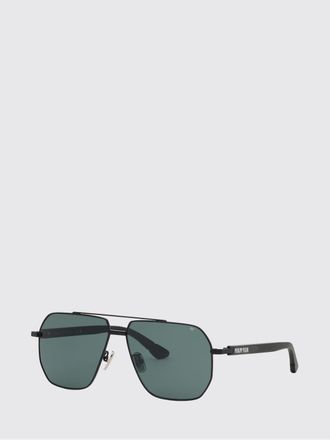 Philipp Plein Lunettes de soleil masque en m&eacute;tal avec double pont