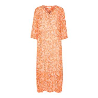 Part Two Botanisches Mandarin-Orange-Kleid - - Dresses - Damen - Orange - XS