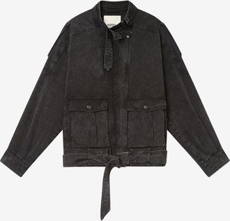 Isabel Marant Veste Isalya - Femme - Noir D&eacute;lav&eacute; - Taille34 - Isabel Marant