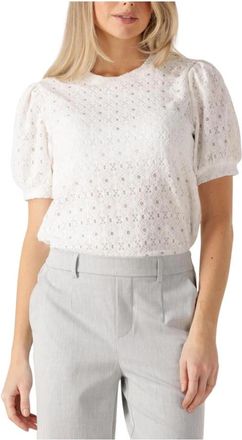 Object Objlaila S/S RE Top - - Blouses & Shirts - Damen - Wei&szlig; - XS