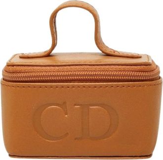 Dior Pre-owned Pochette en cuir logo CD - Femme - Pre-owned - Brun - Taille: ONE Size