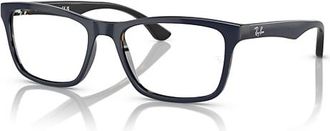 Ray-Ban Rb5279 Optics Blau Auf Havana Fassung Klar Glas Polarisiert 55-18