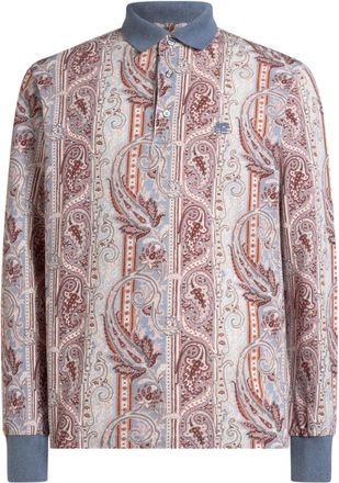 Etro piqué polo shirt - Bleu