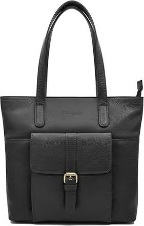 Zerimar | Sac bandouli&egrave;re en cuir v&eacute;ritable pour femme | Sac bandouli&egrave;re en cuir naturel pour femme | Id&eacute;al au quotidien, en voyage ou au travail | Noir |29x2