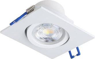 Eglo 3er Set Einbaustrahler Saliceto, dimmbare Deckenspots, quadratische Deckenstrahler aus Aluminium in Wei&szlig;, neutralwei&szlig;, 8,8 x 8,8 cm