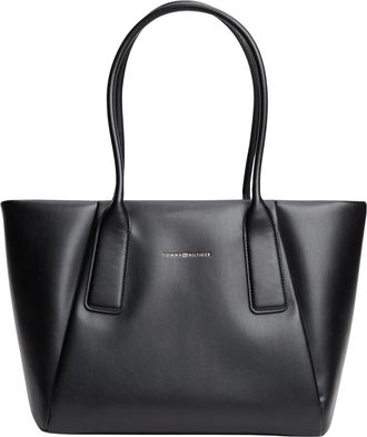 Tommy Hilfiger Damen Th Essential Tote Aw0aw18374 Tragetasche, Black (Black)
