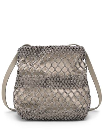 Brunello Cucinelli sac seau tress&eacute; - Tons neutres