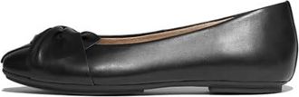 FitFlop Femme Delicato Soft-Twist Leather Ballet Flats Ballerines, Noir, 39 EU
