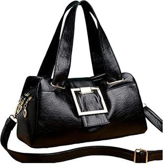 Generic Sac &agrave; bandouli&egrave;re de grande capacit&eacute; souple multi-usage femme sac &agrave; main sacs &agrave; bandouli&egrave;re hommes grand pour classeurs, Noir, taille unique