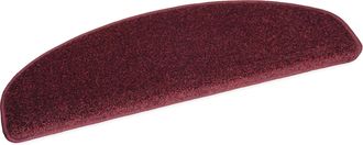 YPSILON Hochwertige Velours-Stufenmatte Madrid 75x24cm halbrund (rot)