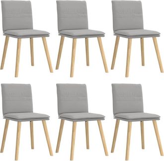 vidaXL Vidaxl - Sedie Da Pranzo 6 Pz Grigio Nuvola In Tessuto
