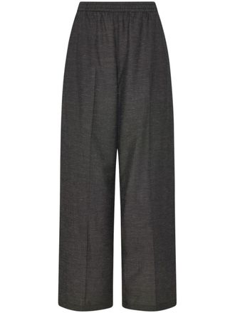 Rosetta Getty pantalon ample à taille élastiquée - Noir