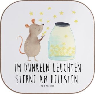 Mr. & Mrs. Panda Tischuntersetzer Angst vor Dunkelheit &uuml;berwinden - Geschenk, Lebenshilfe, gl&auml;seruntersetzer, Positive Energie, Mutmacher, Zuversicht, &Uuml;berwindung von,