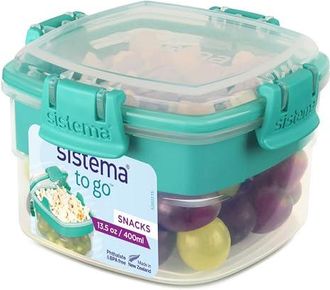 Sistema Snacks TO GO Frischhaltedose | 400 ml | kleine Snack-Box mit Fächern | BPA-frei | gemischte Farben