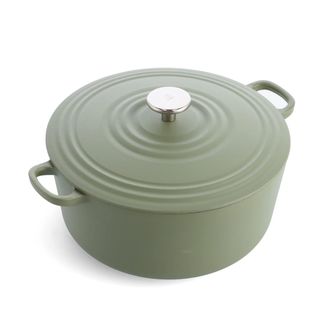 BK Cookware Bourgogne emailliertes Gusseisen 28cm/6.7L Dutch Oven Topf mit Deckel, induktionsgeeignet, runde Kasserolle zum Backen, Schmoren, Eint&ouml;pfe, o