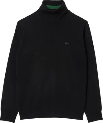 Lacoste Homme, Pulls, Noir, Taille: L Pull Col Roul&eacute; en Laine M&eacute;rinos
