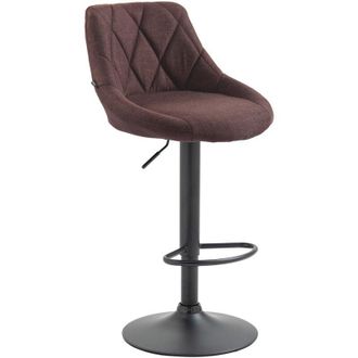Clp Tabouret de bar Lazio en tissu marron, Schwarz
