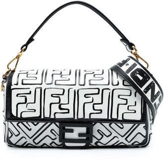 Fendi Hobo Bags - Joshua Vides California Sky Medium Embossed Leathe - Gr. unisize - in Weiß - für Damen