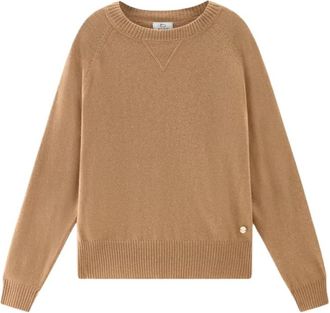 Woolrich Klassischer Rundhals-Pullover - - Knitwear - Damen - Braun - L