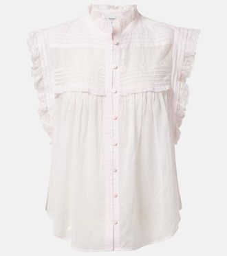 Isabel Marant Blouse Dersia en coton &agrave; broderie