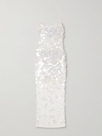 Retrofête Mischa Midikleid Aus Tüll Mit Verzierungen - Weiß