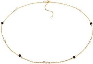 Elli Collier Femmes Perles de Verre Filigrane Couleur Or avec Cristaux