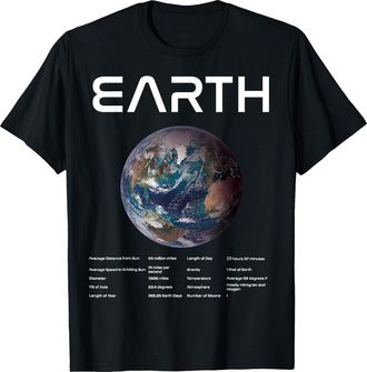 MathWare Nerdy Earth Astronomie Science Planets Sonnensystem Fakten T-Shirt