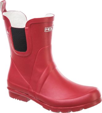 Mols Damen Damen Gummistiefel Suburbs I Wasserdichte kurze Regenstiefel aus Naturkautschuk mit maximalem Tragekomfort 4092 Haute Red 41