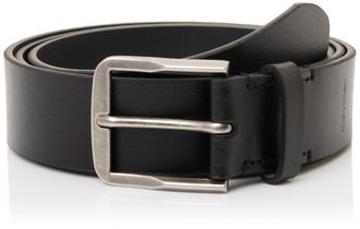 Calvin Klein Herren Classic Flat Buckle 35Mm Lv04D7055G G&uuml;rtel, Black (Black/Antique Silver), 110 cm