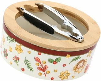 Thun Porzellanschale mit Nussknacker, Durchmesser 19,2, 5,6 cm h, Kollektion Weihnachtsüberraschungen