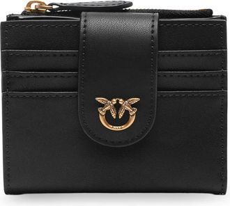 Pinko Pinko, Femme, Accessoires, Noir, Taille: ONE Size Portefeuille Compact en Cuir