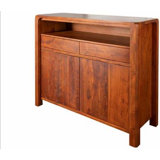 Massivmoebel24 Sideboard Akazie 120x45x100 honig lackiert BUENO 3005
