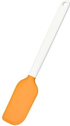 Fiskars Teigschaber mit Silikonkopf, Länge: 27,5 cm, Kunststoff/Silikon, Orange/Weiß, Functional Form, 1023615