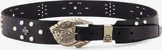 Enfants Riches Deprimes Eagle Petit Iron leather belt - ENFANTS RICHES DEPRIMES - gender_Man