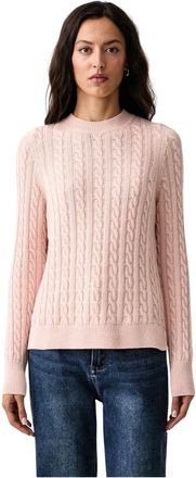 Barbour Pull en maille torsad&eacute;e Ashdown - Femme - Pulls - Rose - Taille: 38 FR