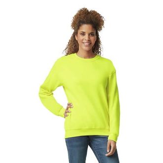 Gildan Mens Fleece Crewneck Sweatshirt, Style G18000, Safety Green, X-Large
