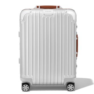 Rimowa Original Cabin Twist Koffer in Silber und Braun - Aluminium - 55x40x23