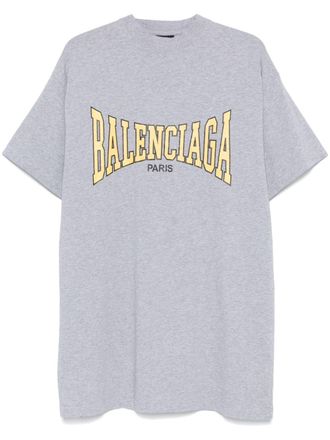 Balenciaga t-shirt &agrave; logo imprim&eacute; - Gris