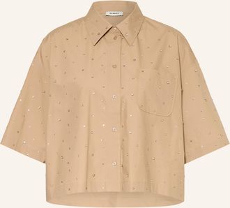 Sandro Sandro Hemdbluse Mit 3/4-Arm Und Schmucksteinen beige