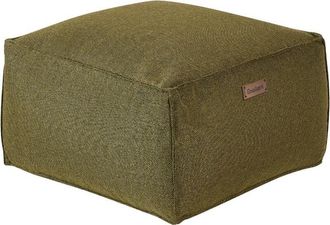 Beliani Beliani - Pouf Ottoman Rectangulaire en Polyester Rembourré Vert Olive Accessoire Mukki