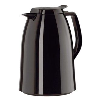 Emsa 517005 Mambo Isolierkanne | 1 Liter | Quick Tip Verschluss | 100% dicht | Hält 12 h heiß /24 h kalt | Hochglänzend schwarz