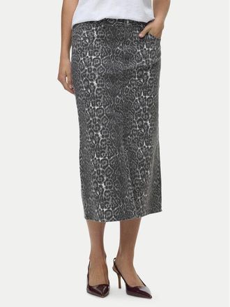 Vero Moda Jeansrock Veri 10336316 Grau Regular Fit