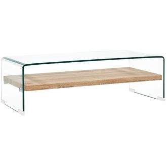 vidaXL Couchtisch Transparent 98&times;45&times;31 cm Hartglas Vidaxl