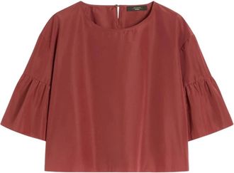 Max Mara Femme, Blouses et Chemises, Rouge, Taille: 42 FR Crop Blouse