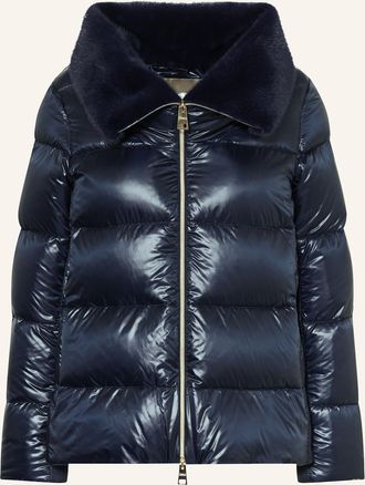 Herno Herno Daunenjacke Mit Kunstfell blau